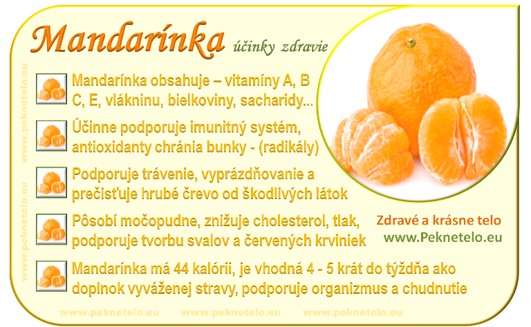 Info obrázok - Mandarínka | Peknetelo.eu