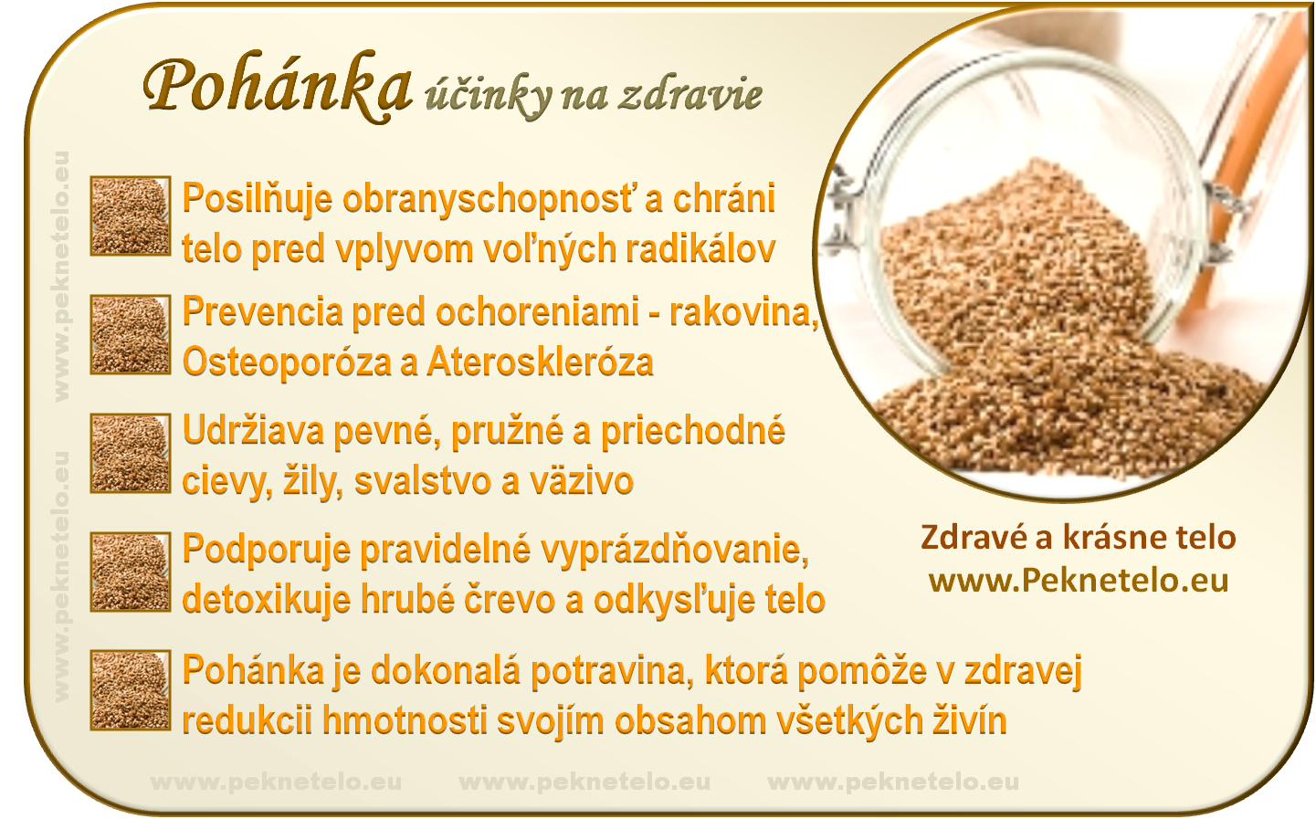 Pohánka - dokonalá potravina | Peknetelo.eu